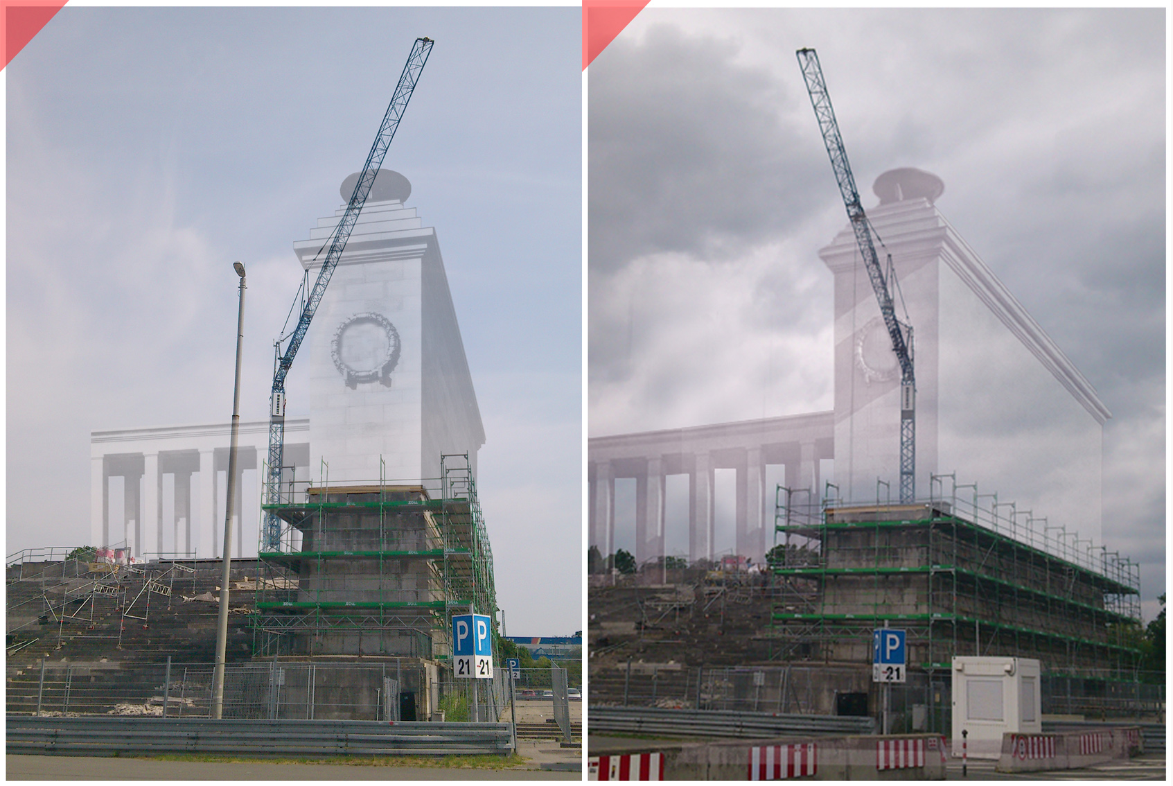 Instand setzen der „Zeppelintribüne“. Wandbilder | REKONQUISTA Galerie ...